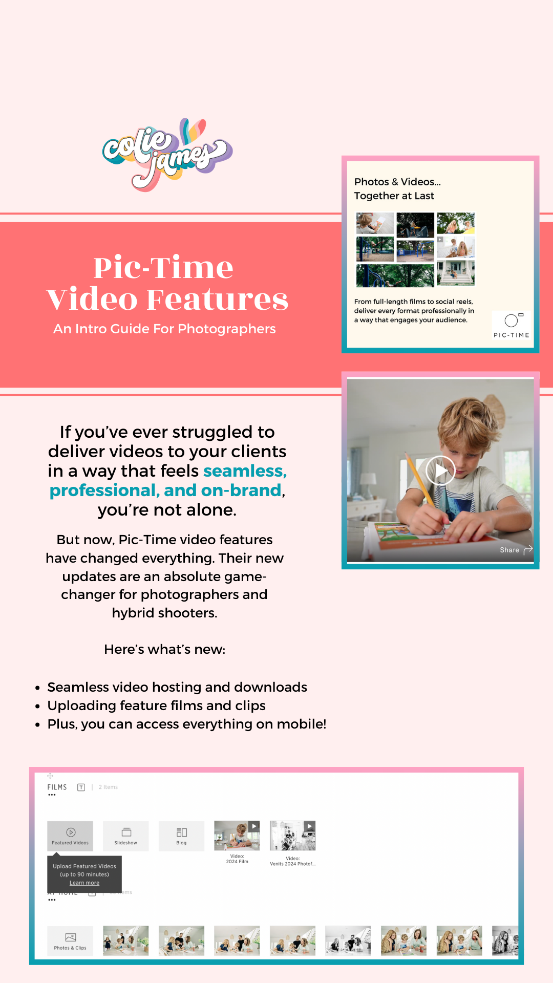 Pic-Time Video Features: An Intro Guide for Photographers - coliejames.com